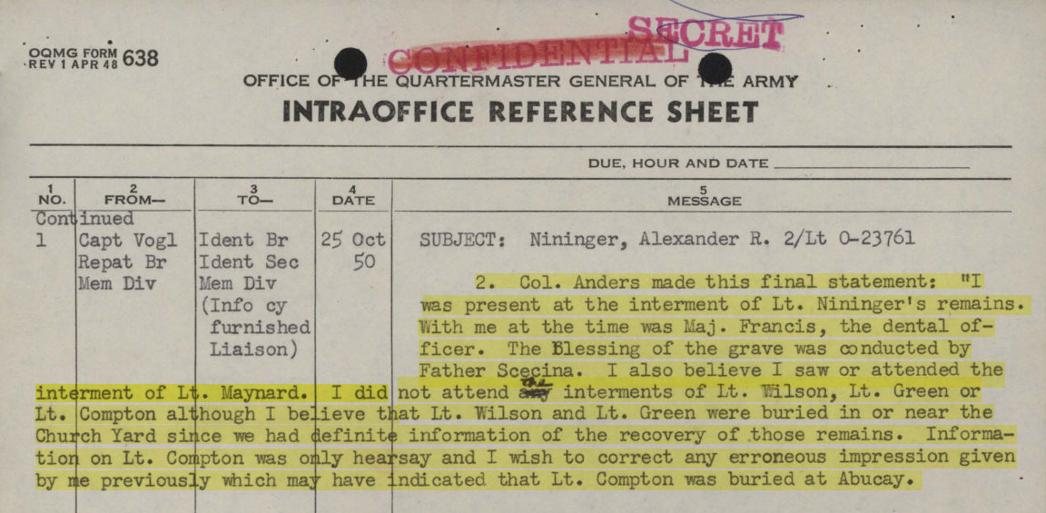1LT Alexander Nininger 2 – The Classified Coverup – BataanMissing